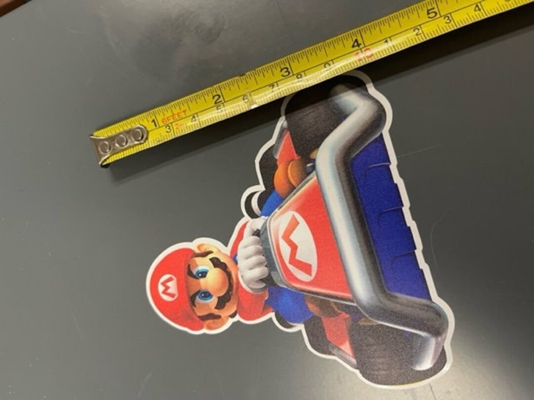 Mario Kart Sticker, Super Mario Bros Sticker, Decal, Laptop Sticker ...