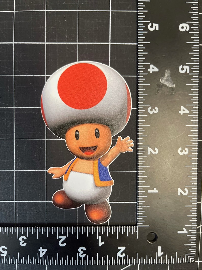 Toad | Super Mario Bros Sticker, Decal, Laptop Sticker, Water Bottle ...