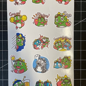 Puzzle Bobble (15 Sticker Sheet) | Classic Arcade Vinyl Sticker, Decal ...
