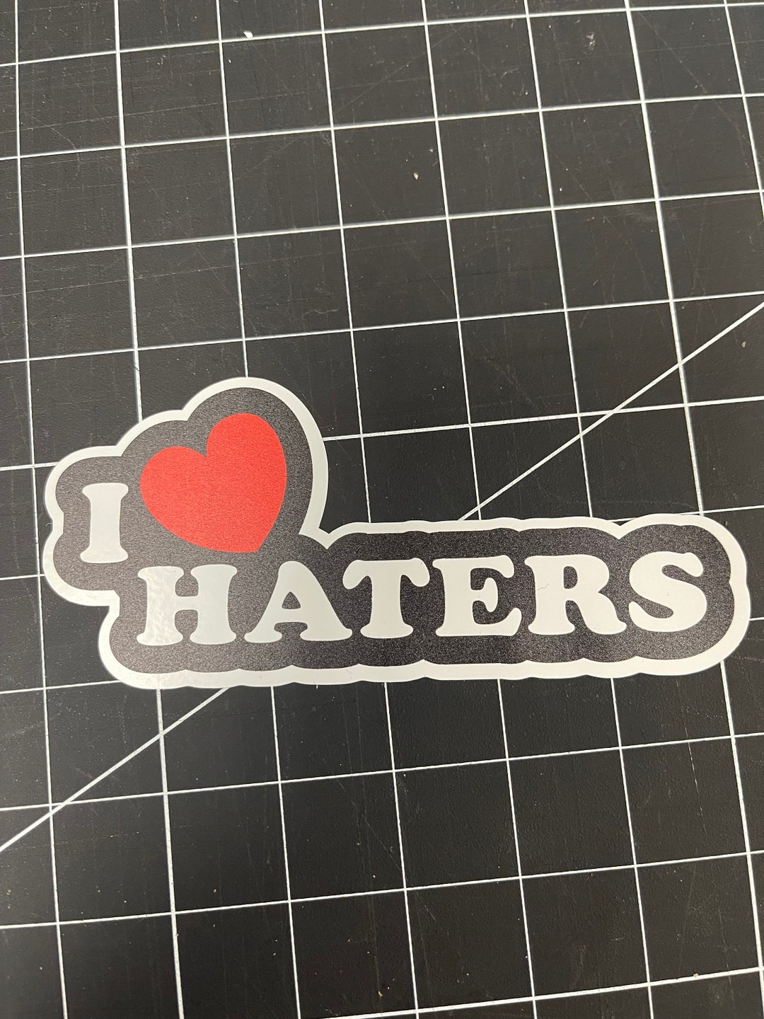 I Love Haters Sticker Decal - Etsy