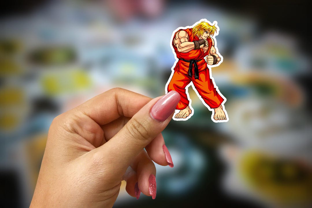 Ken Street Fighter Sticker Decal Laptop Sticker Water Bottle Sticker ...