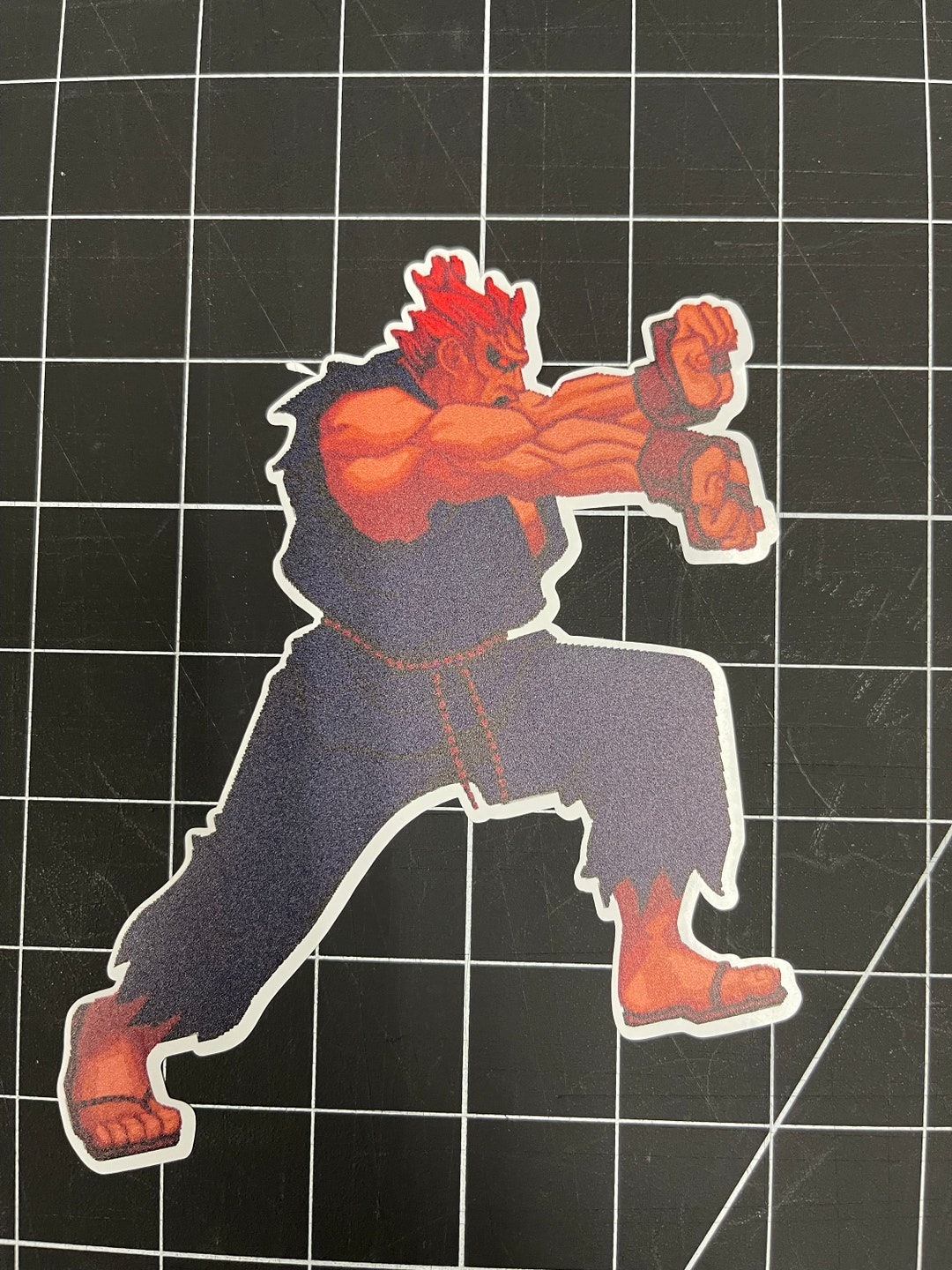 Akuma Shoryuken | Street Fighter Vinyl Sticker, Decal, Laptop Sticker ...