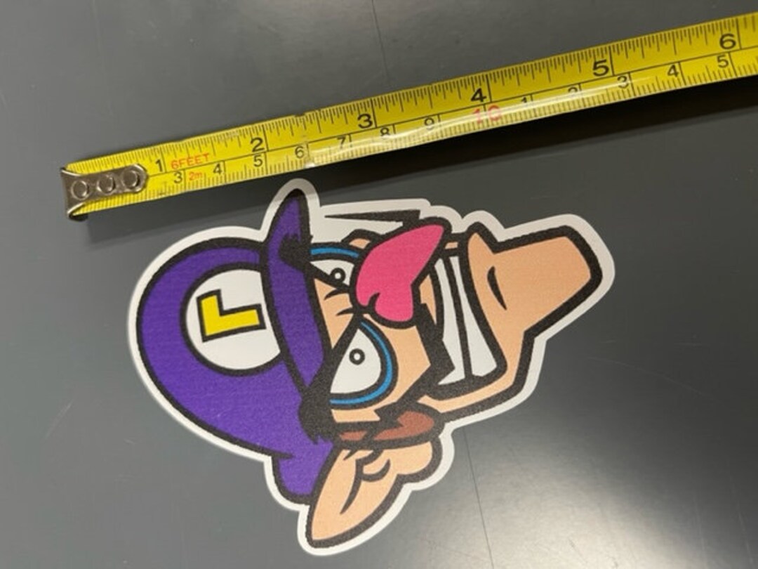 Waluigi | Super Mario Bros Sticker, Decal, Laptop Sticker, Water Bottle ...