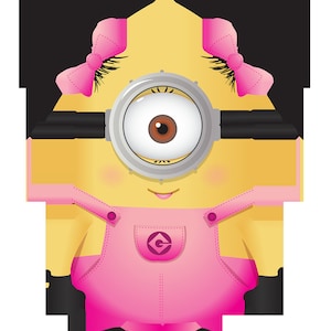Pink Girl Minion | Despicable Me Sticker, Minion Sticker, Laptop ...