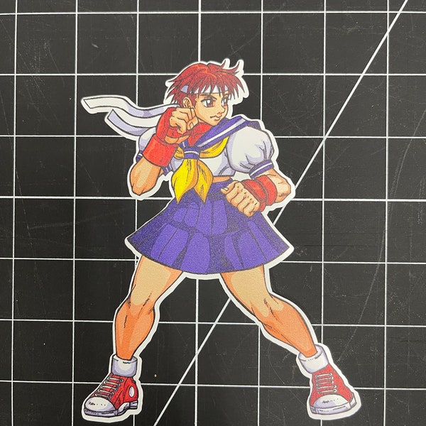 Street Fighter Sakura Sticker - Etsy