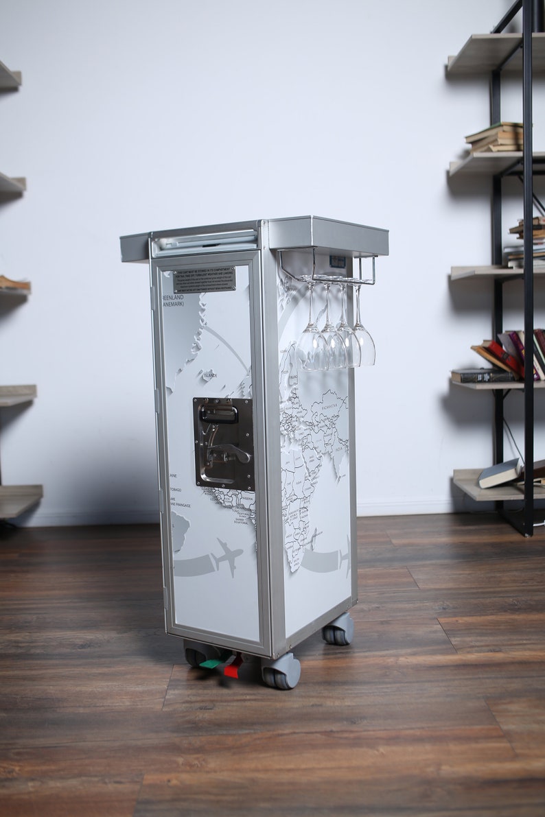 The Globe/original Airplane Trolley/home Bar/ Galley Cart - Etsy