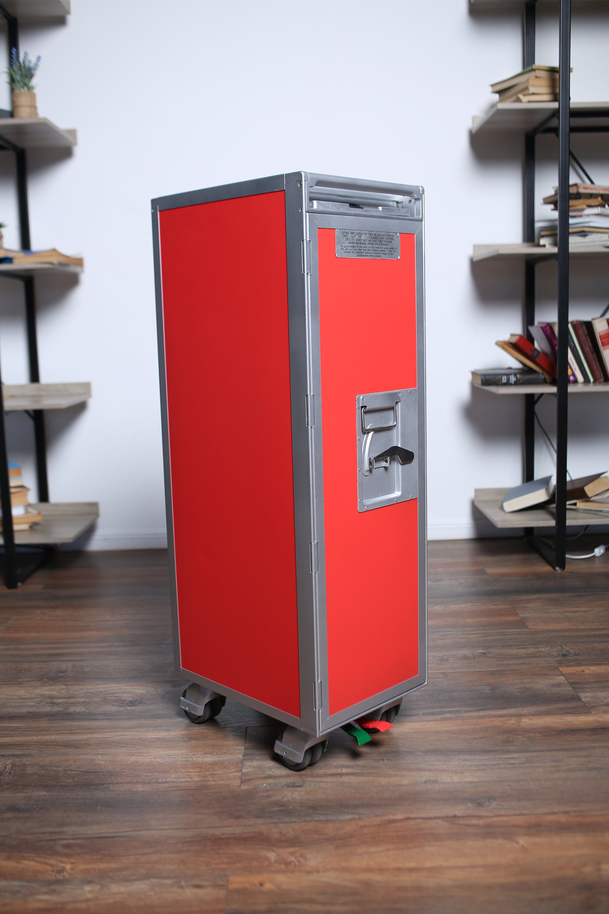 Red/original Airplane Trolley/home Bar/ Galley Cart - Etsy
