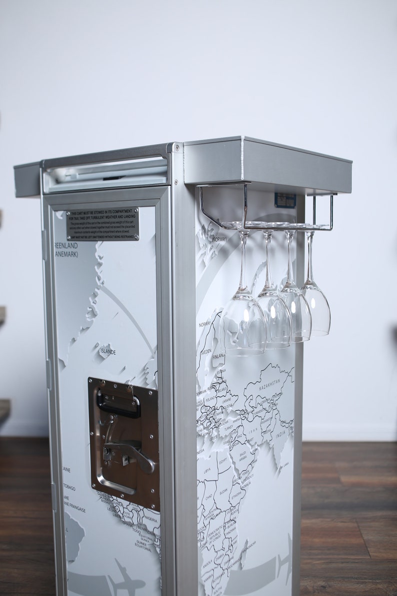 The Globe/original Airplane Trolley/home Bar/ Galley Cart - Etsy