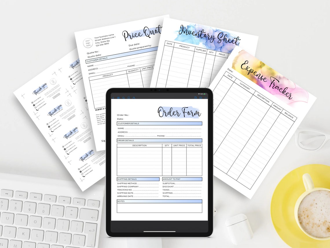Editable Small Business Forms, Invoices, Order Forms, Inventory Canva ...