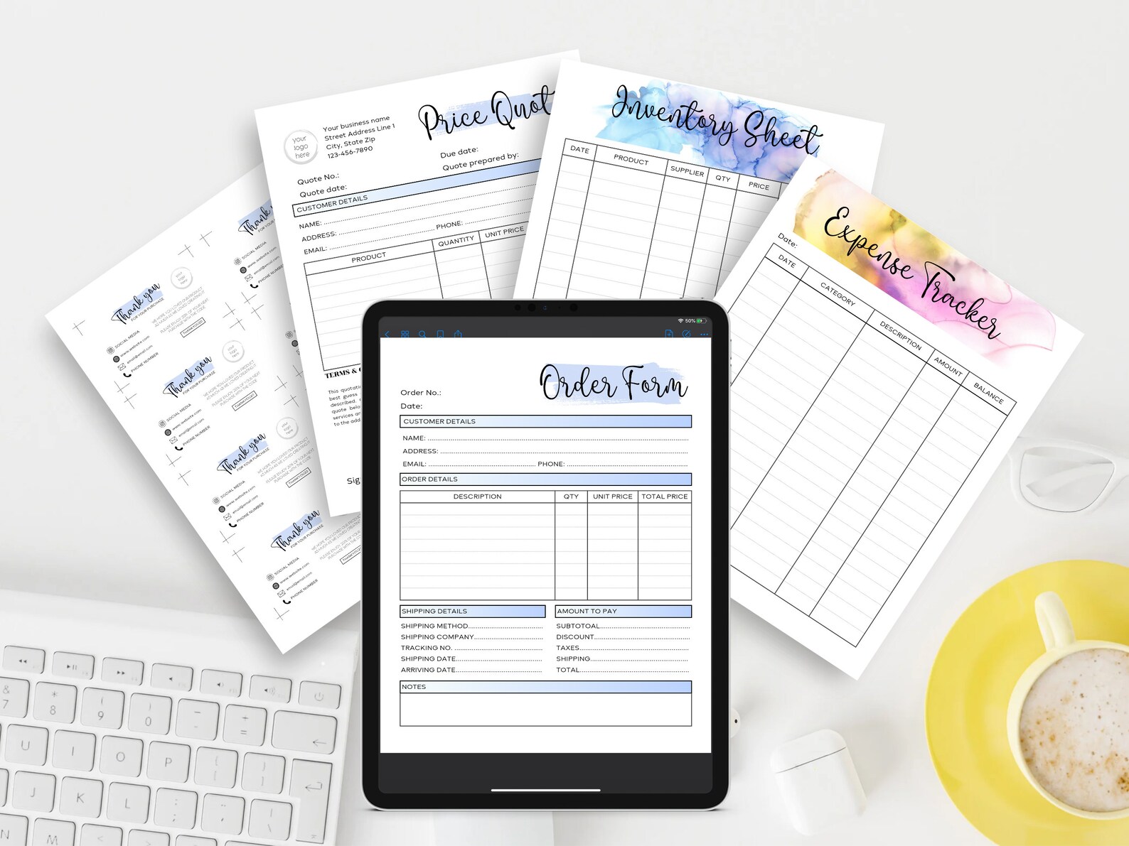 Editable Small Business Forms, Invoices, Order Forms, Inventory Canva ...