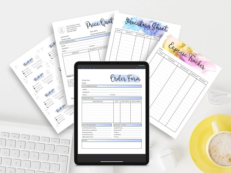 Editable Small Business Forms, Invoices, Order Forms, Inventory Canva ...
