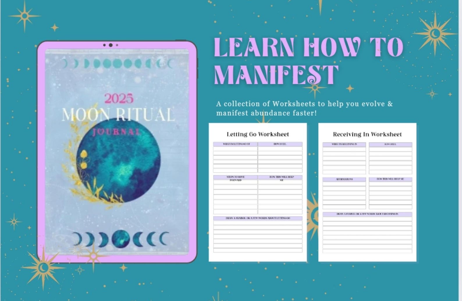 Commercial Use Canva Astrology and Moon Journal, Planner 2025 Editable ...