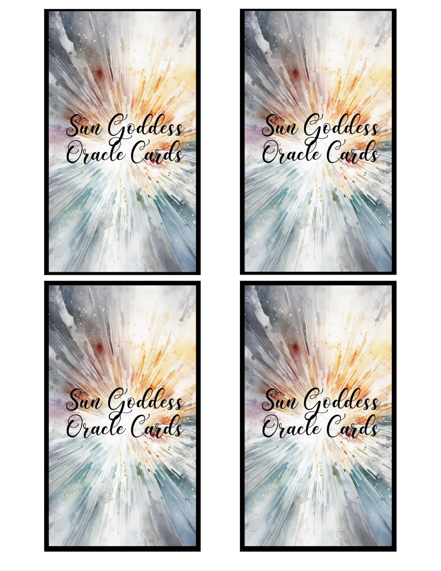 Sun Goddess Printable Oracle Deck - Etsy