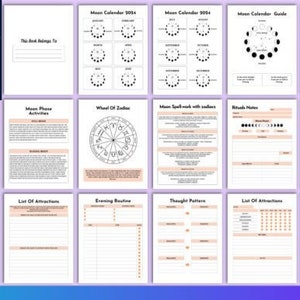 Moon Ritual Journal Editable in Canva, Commercial Use - Etsy