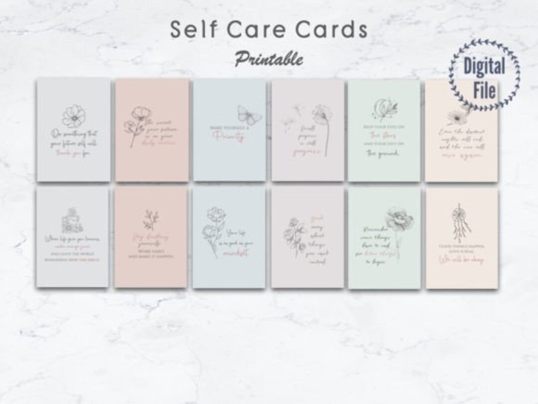 Wellness Cards Oracle Self Care - Etsy