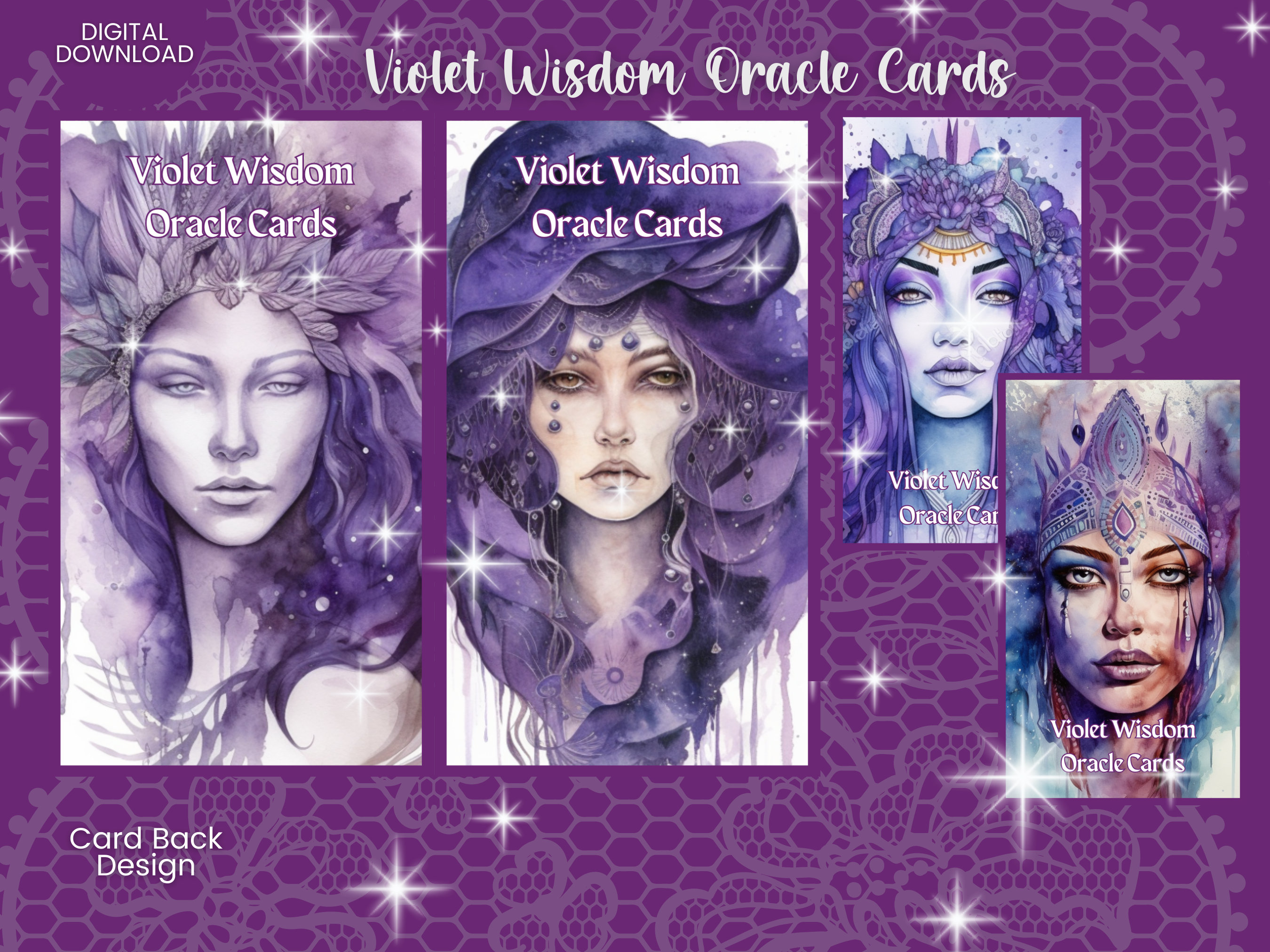 Violet Flame Wisdom Oracle Cards Printable - Etsy