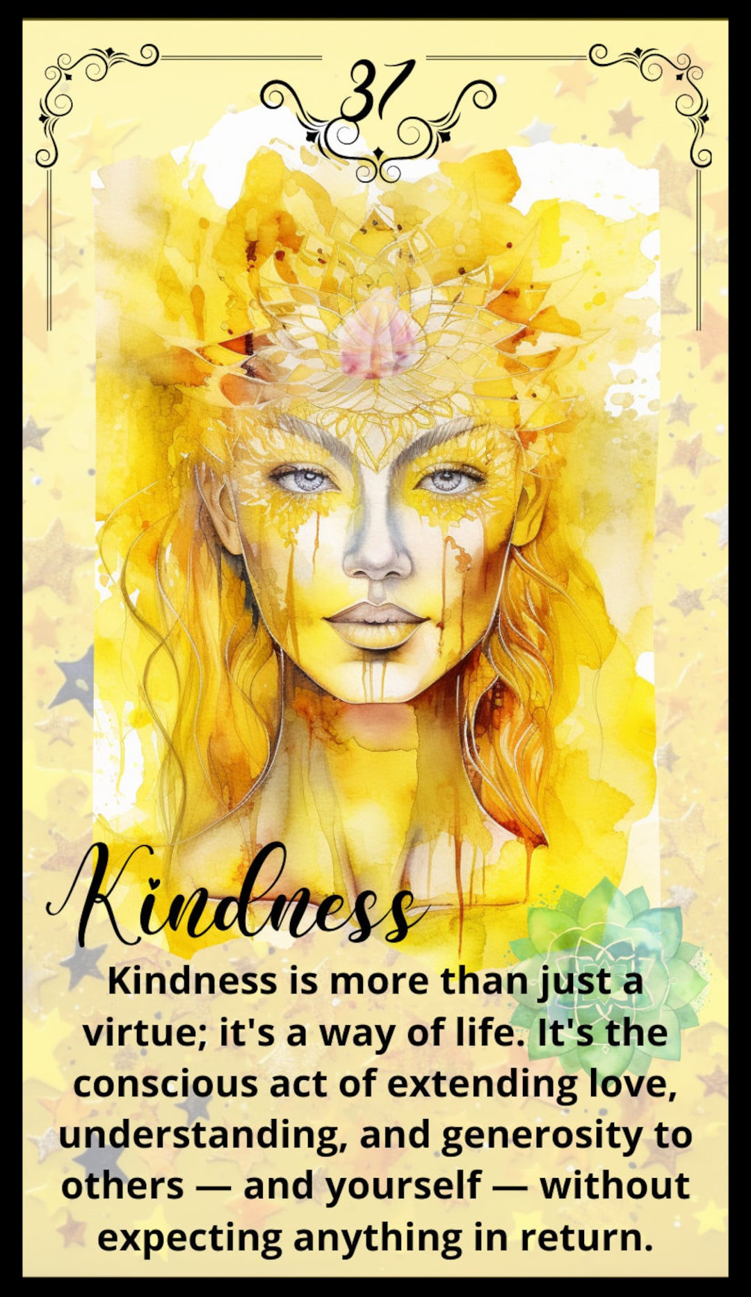 Star Goddess Wisdom ,yellow Oracle Card Deck, Printable! - Etsy