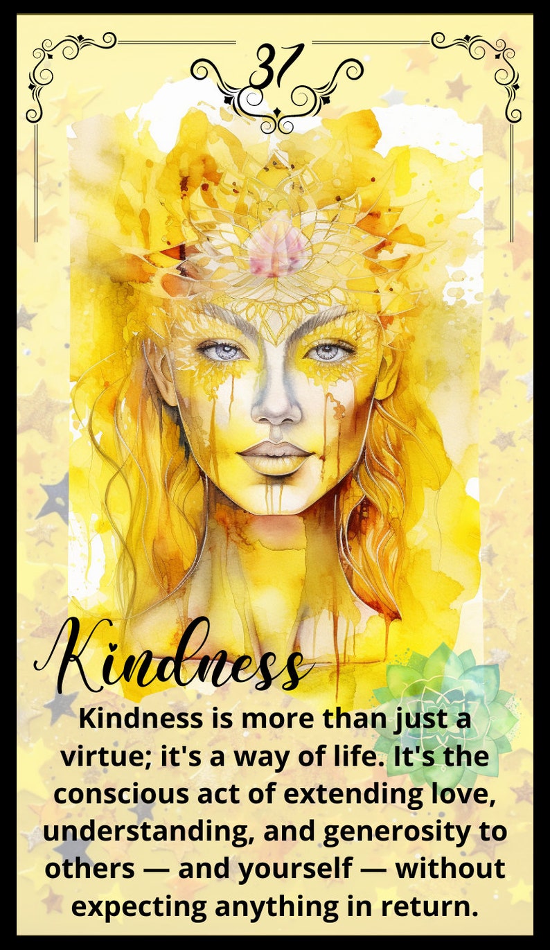 Star Goddess Wisdom ,yellow Oracle Card Deck, Printable! - Etsy