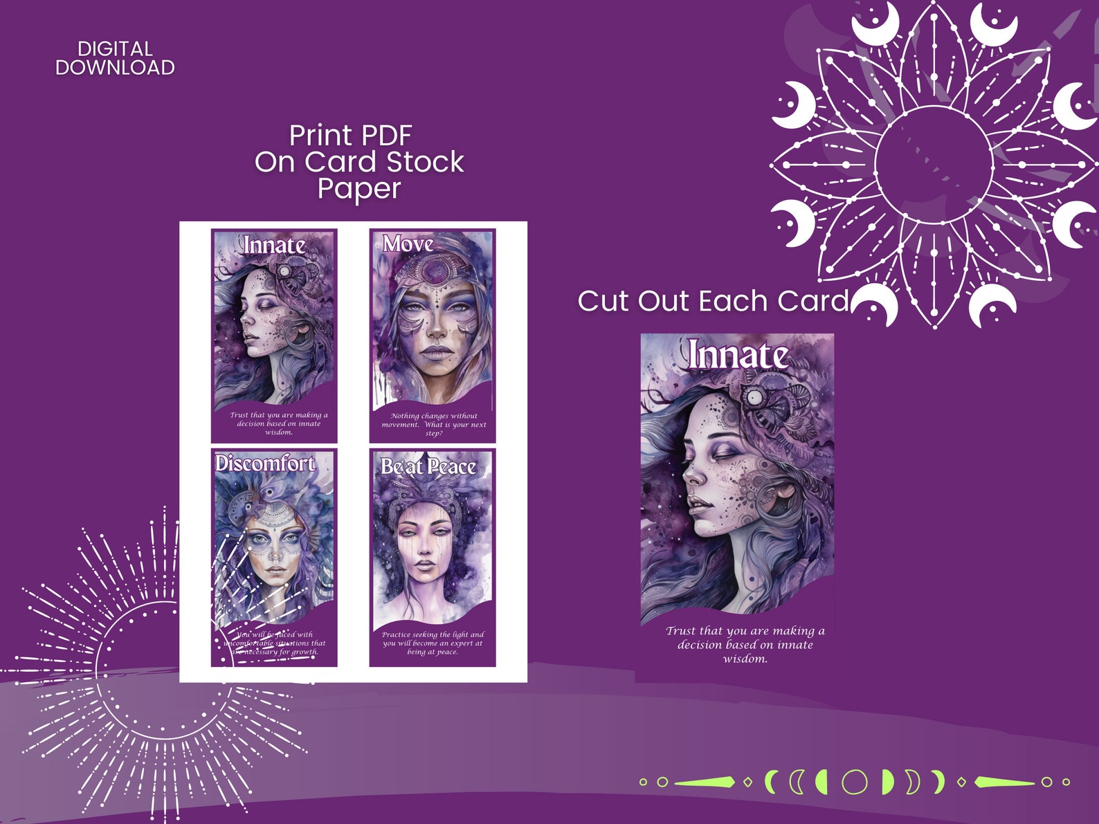 Violet Flame Wisdom Oracle Cards Printable - Etsy