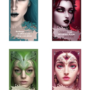 Self Love Oracle Printable Cards - Etsy