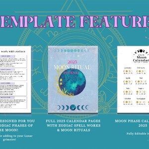 Commercial Use Canva Astrology and Moon Journal, Planner 2025 Editable ...
