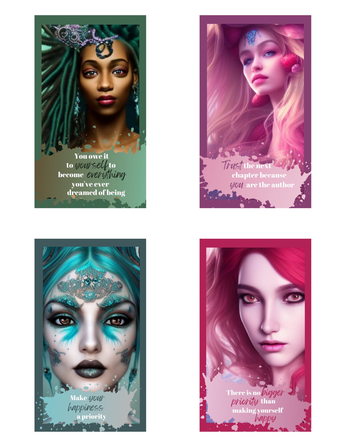 Self Love Oracle Printable Cards - Etsy