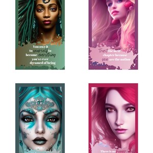 Self Love Oracle Printable Cards - Etsy