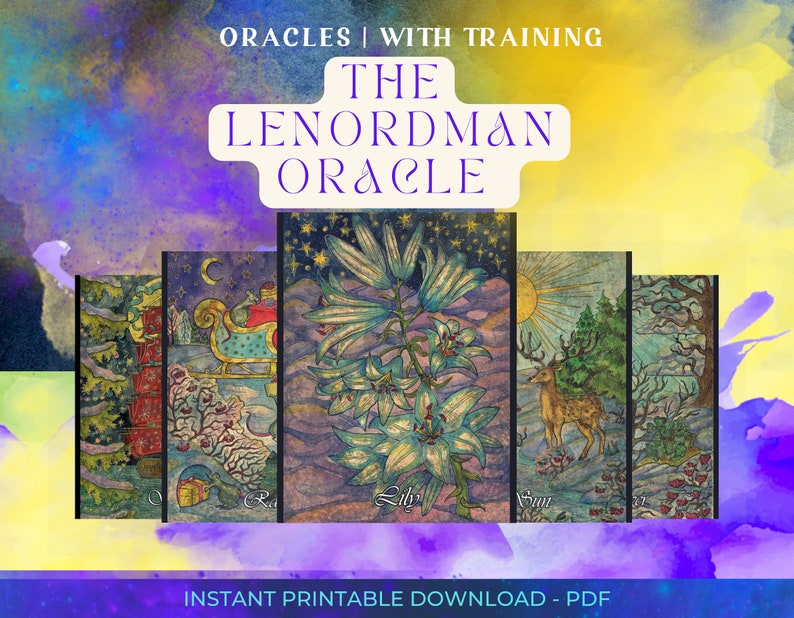 Lenormand Printable Oracle Cards, With Free Training Instructions ...