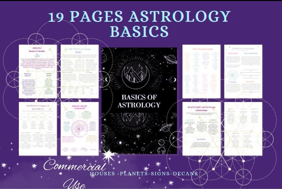 Astrology Basics Guide, Birth Chart, Canva Template (PDF) - Etsy