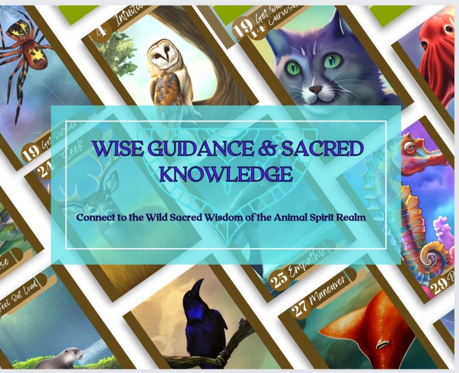 Spirit Animal Oracle Cards + Guidebook Printable Digital Oracle Deck - Etsy