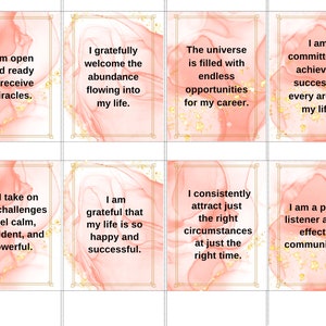 Pink Positive Affirmations Printable - Etsy