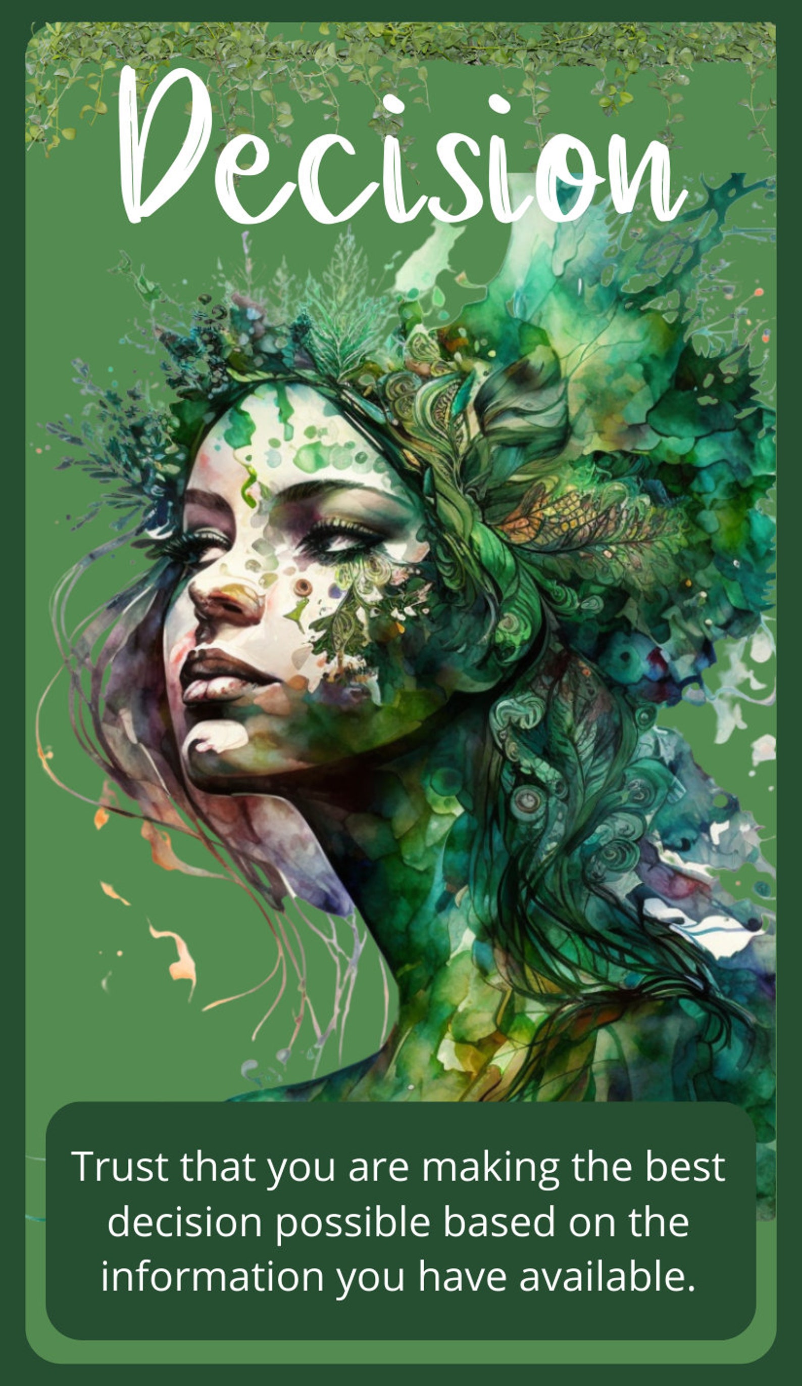 Green Goddess Wiccan Oracle Cards - Etsy