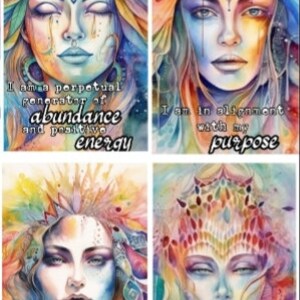 Rainbow Spirit, Oracle Affirmation Cards Digital Download - Etsy