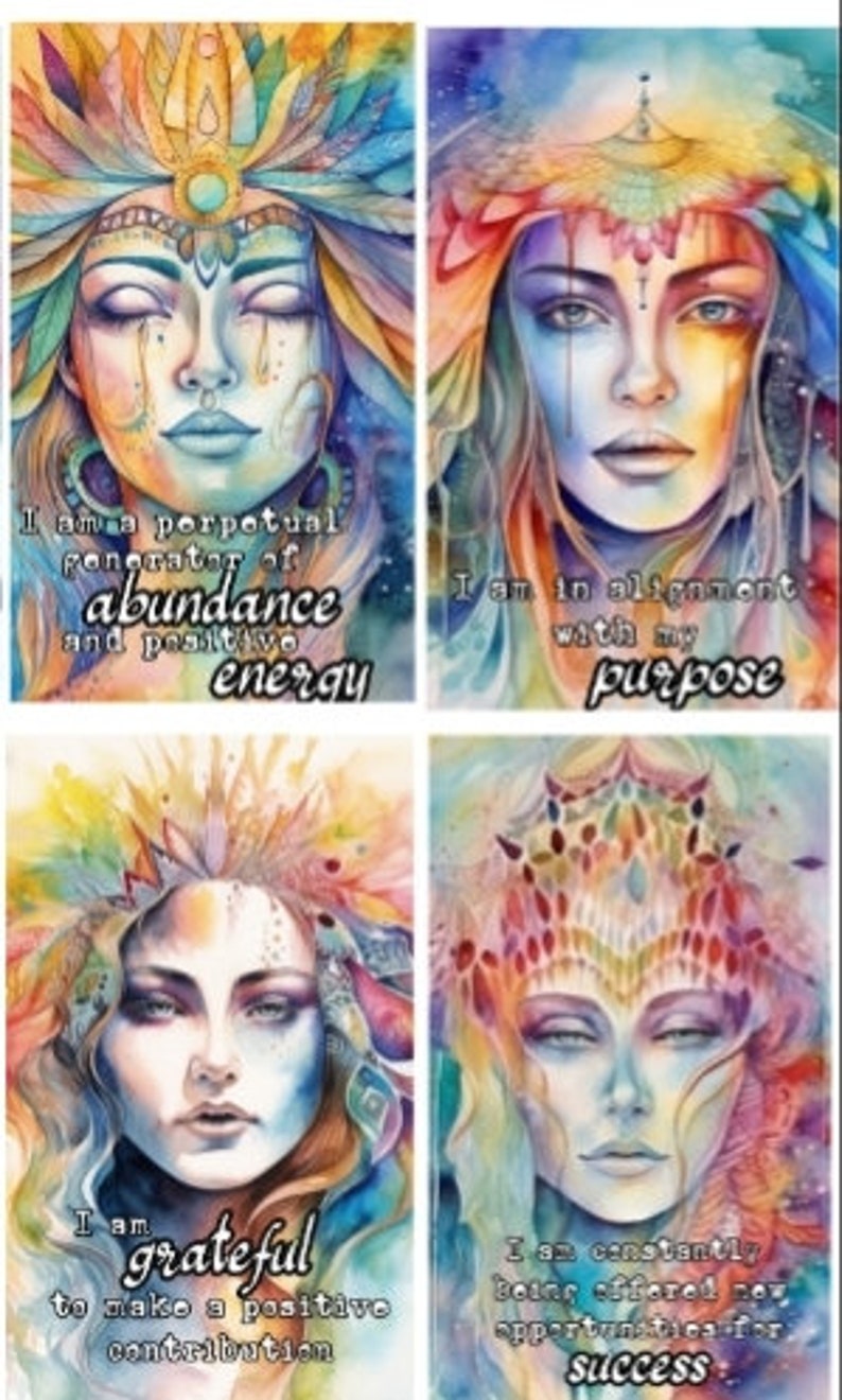 Rainbow Spirit, Oracle Affirmation Cards Digital Download - Etsy