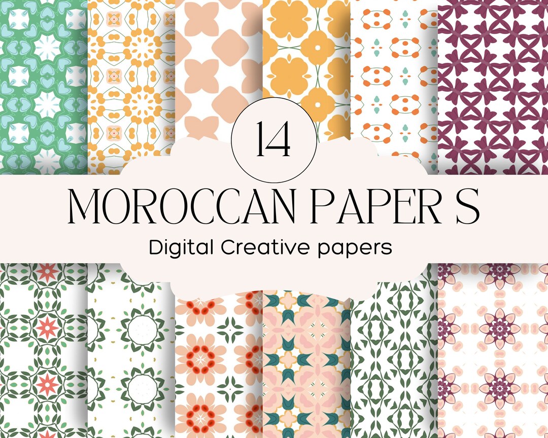 Moroccan Digital Creative Papers - Etsy