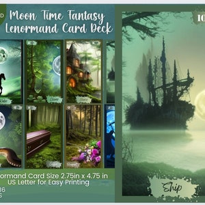 Lenormand Cards Digital With Instructions on How to Play and Card Key ...