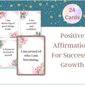 Positive Affirmations Printable for Luck,success, Self Esteem - Etsy
