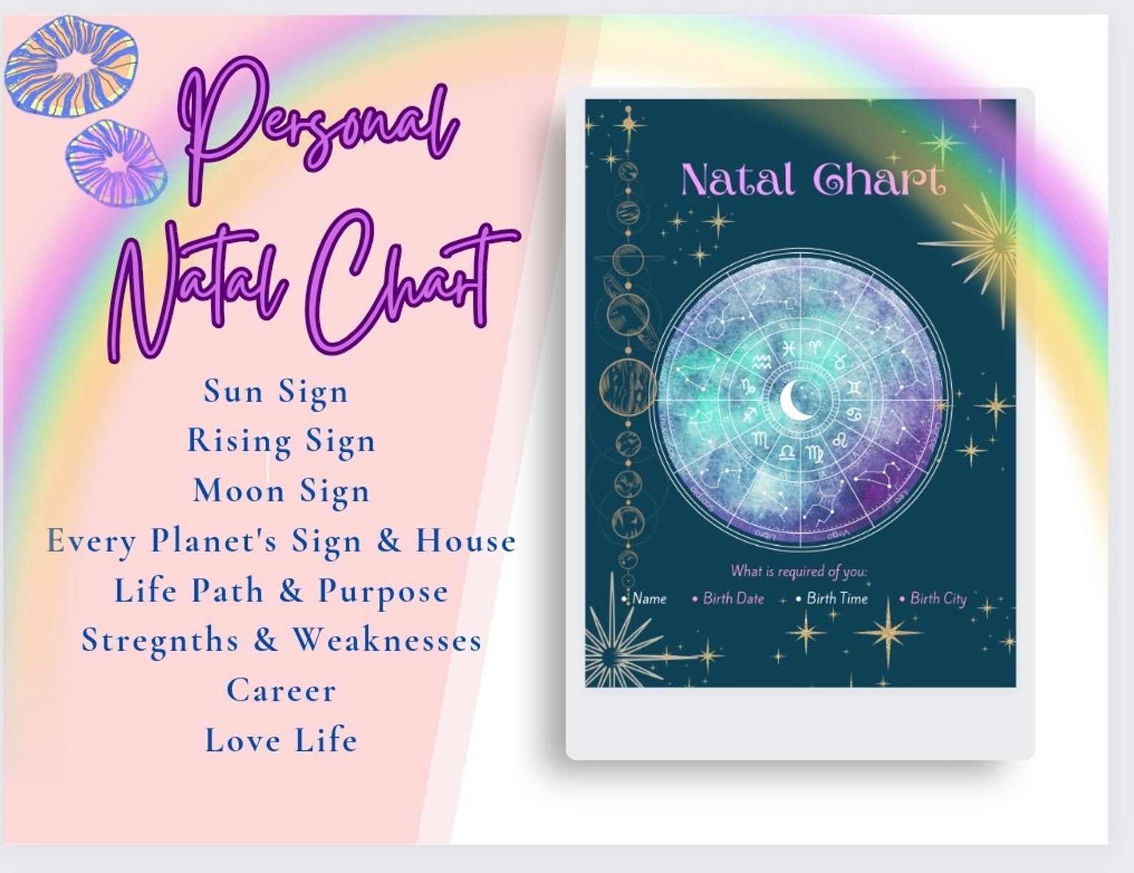 Personalized Birth Chart Report Reading - Etsy