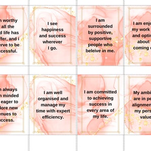 Pink Positive Affirmations Printable - Etsy