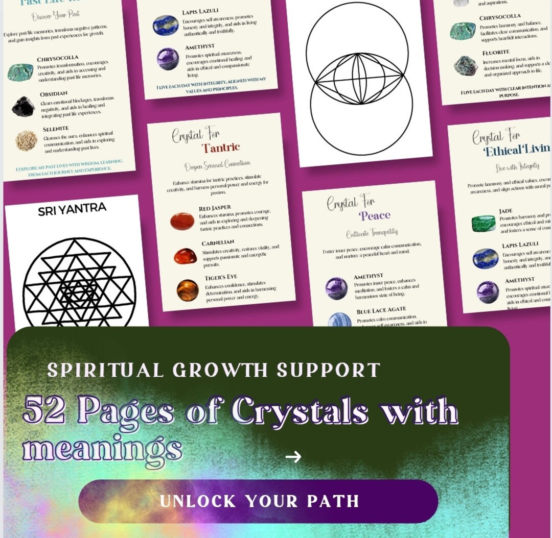 52 Crystal Guide for Spiritual Growth - Digital PDF With Descriptions ...