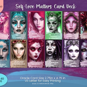 Self Love Oracle Printable Cards - Etsy