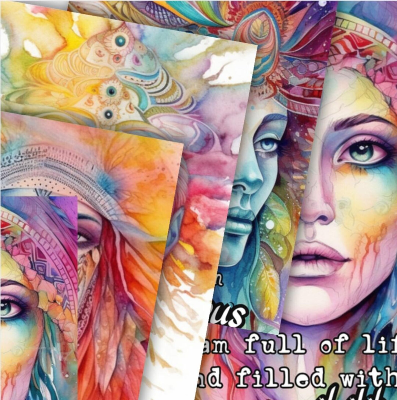 Rainbow Spirit, Oracle Affirmation Cards Digital Download - Etsy