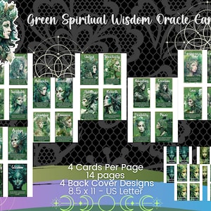 Green Goddess Wiccan Oracle Cards - Etsy