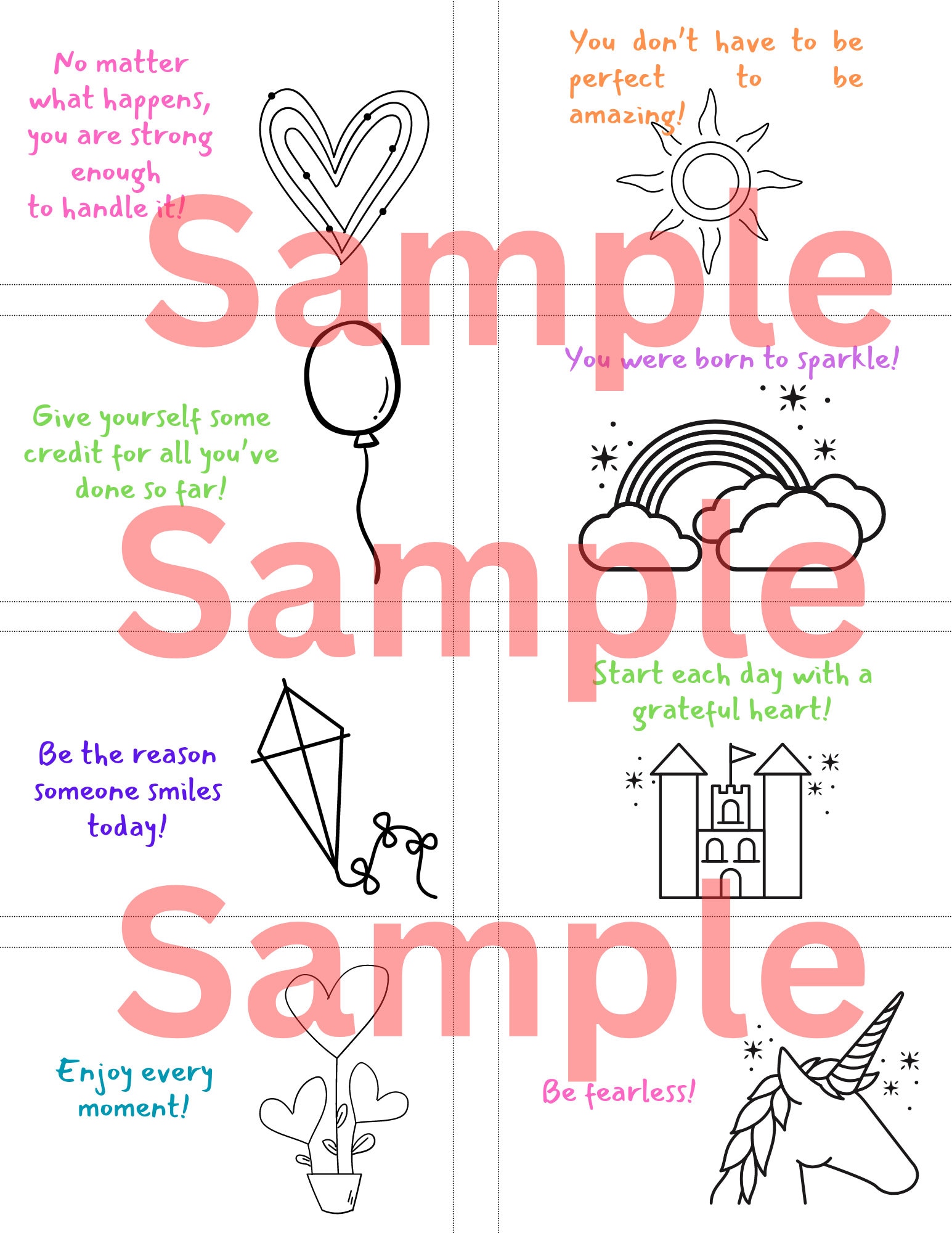 Kindness Matters Affirmations Coloring Cards & Activity Sheets ...