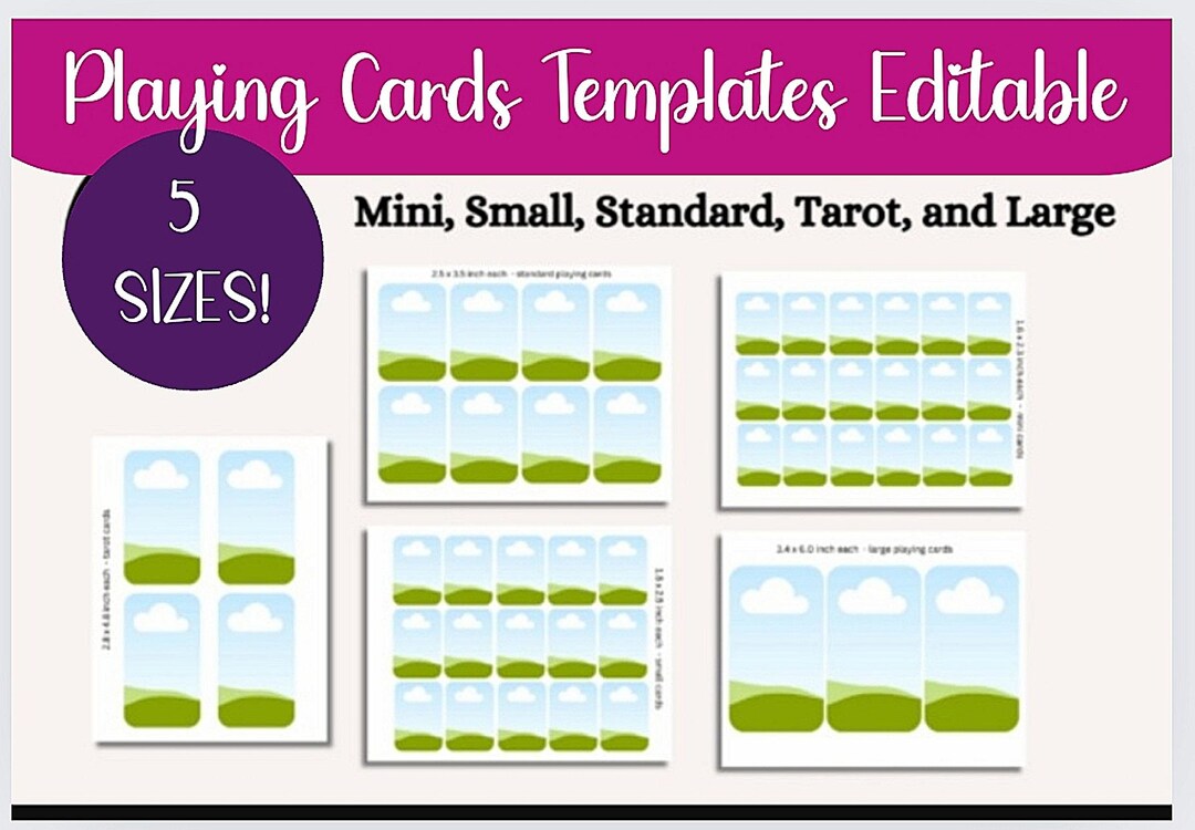 DIY CANVA EDITABLE Frames Tarot/oracle/affirmations/playing Card Bundle ...