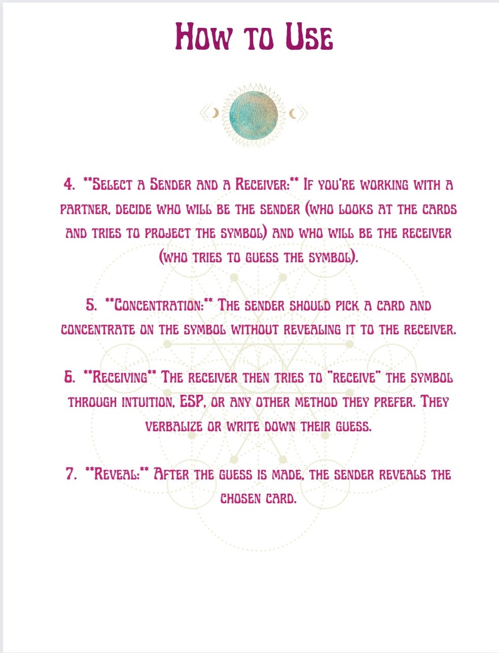 Zener Cards Printable Psychic & Telepathic Abilities ESP Training Cards ...