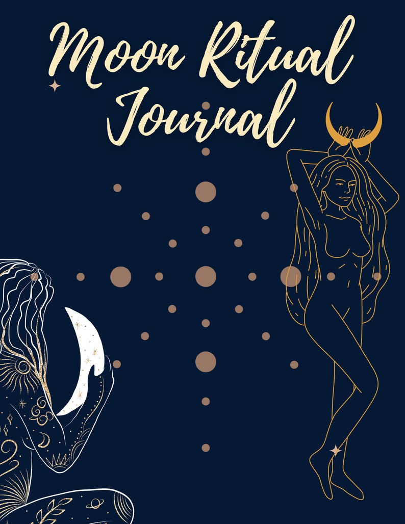 Moon Ritual Journal Editable in Canva, Commercial Use - Etsy