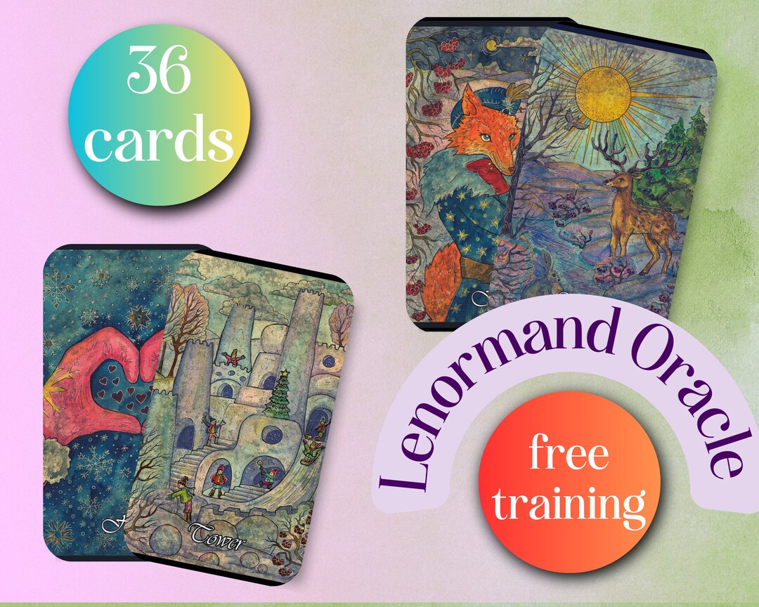 Lenormand Printable Oracle Cards, With Free Training Instructions ...