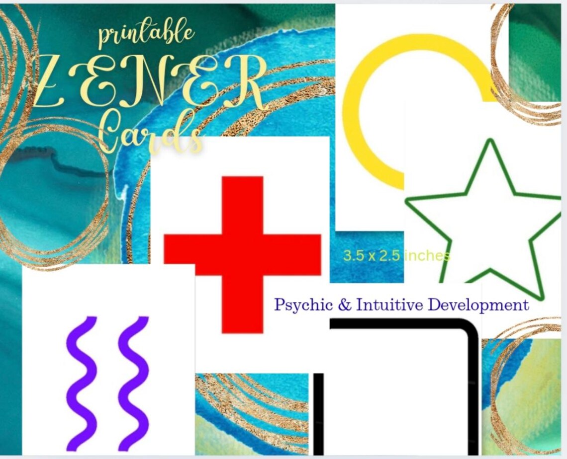 Zener Cards Printable! Psychic & Telepathic Abilities! ESP Training ...