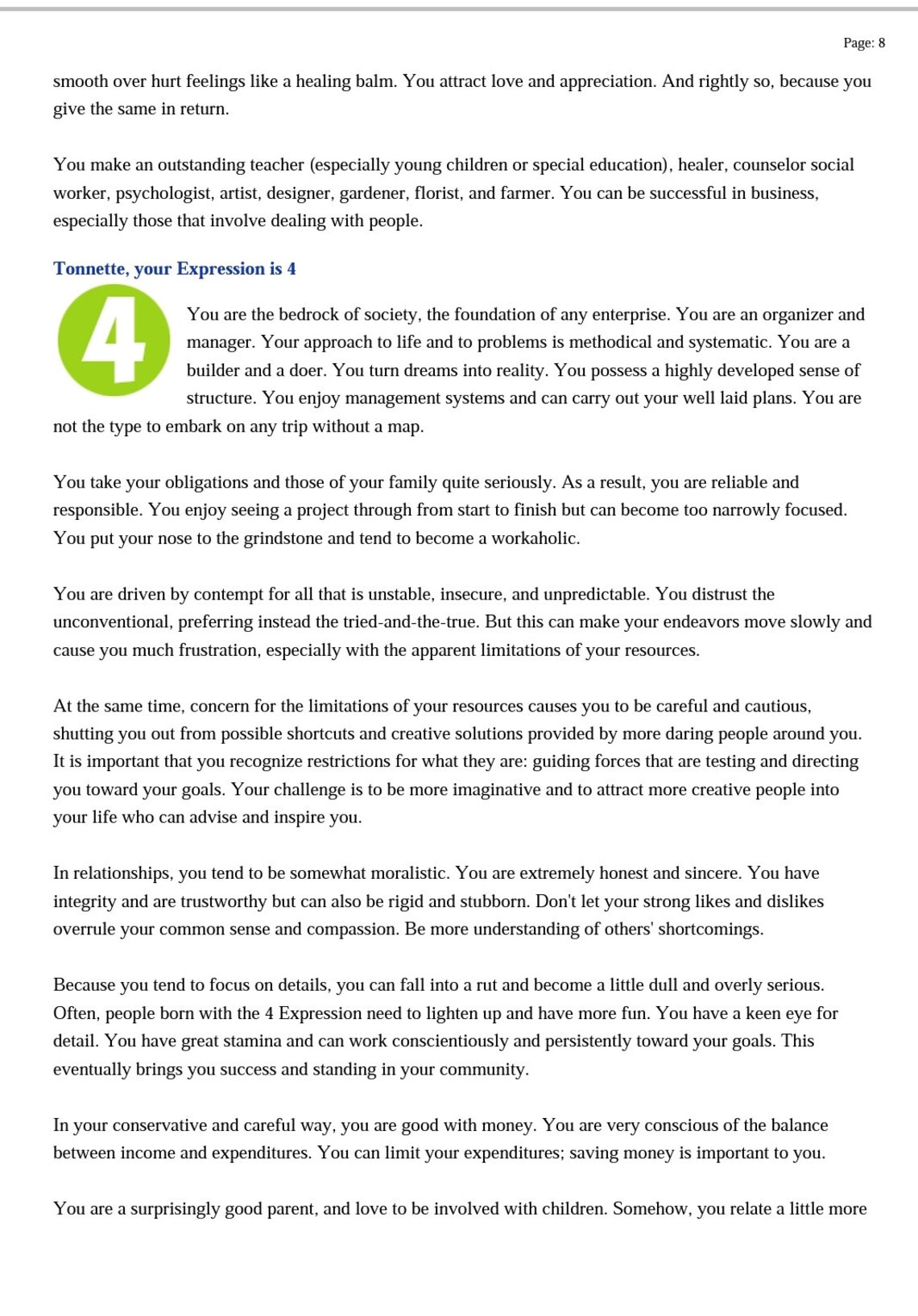 Relationship Compatibility Report Numerology Reports in Depth Report 18 ...
